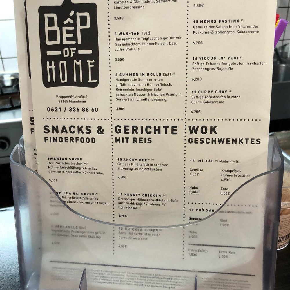 Bep Of Home - Komplettes Speisekarten, Bewertungen, Fotos